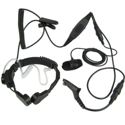 Police Throat Mic Earpiece Headset PTT for Motorola Radio DP4400 DP4401 ...