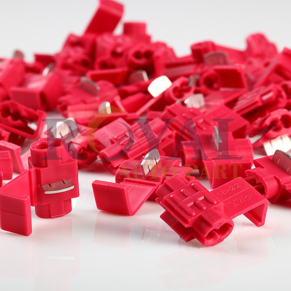 (100) Red Scotch Lock Quick Splice 22-18 AWG Wire Connector | eBay