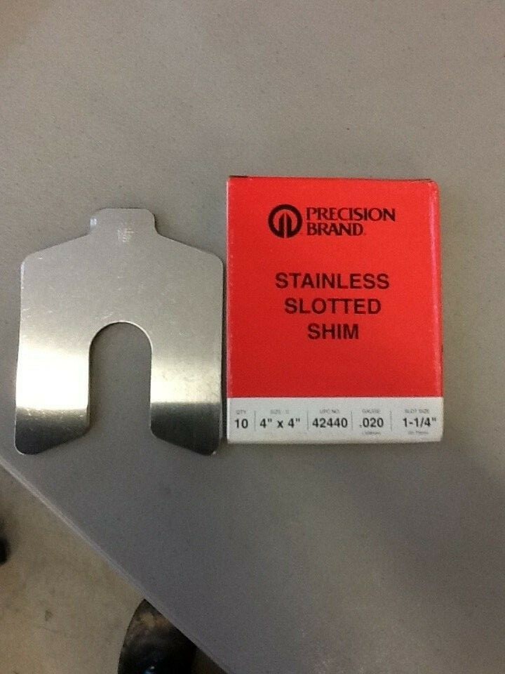 Shims Precision Stainless Slotted Shim 42440 4"x4" Gauge .020 Slot Size ...