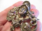 ART NOUVEAU Vintage WILLIAM KERR Sterling Silver LADY & DOLPHIN Buckle ...