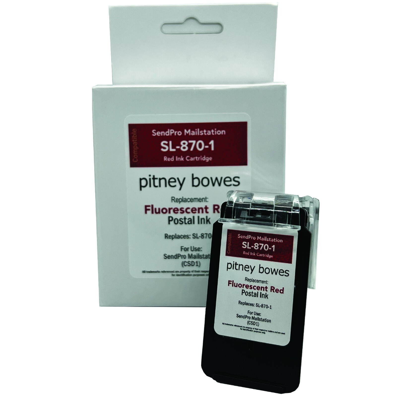 Pitney Bowes SL-870-1 Red Ink Cartridge replacement for the SendPro ...
