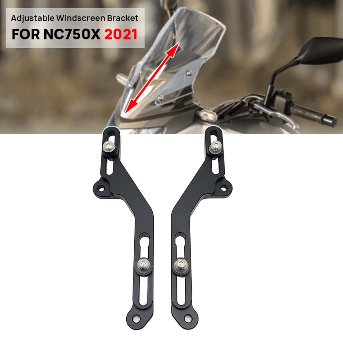 Pair Motorcycle Windscreen Adjuster Windshield Bracket For Honda NC750X ...