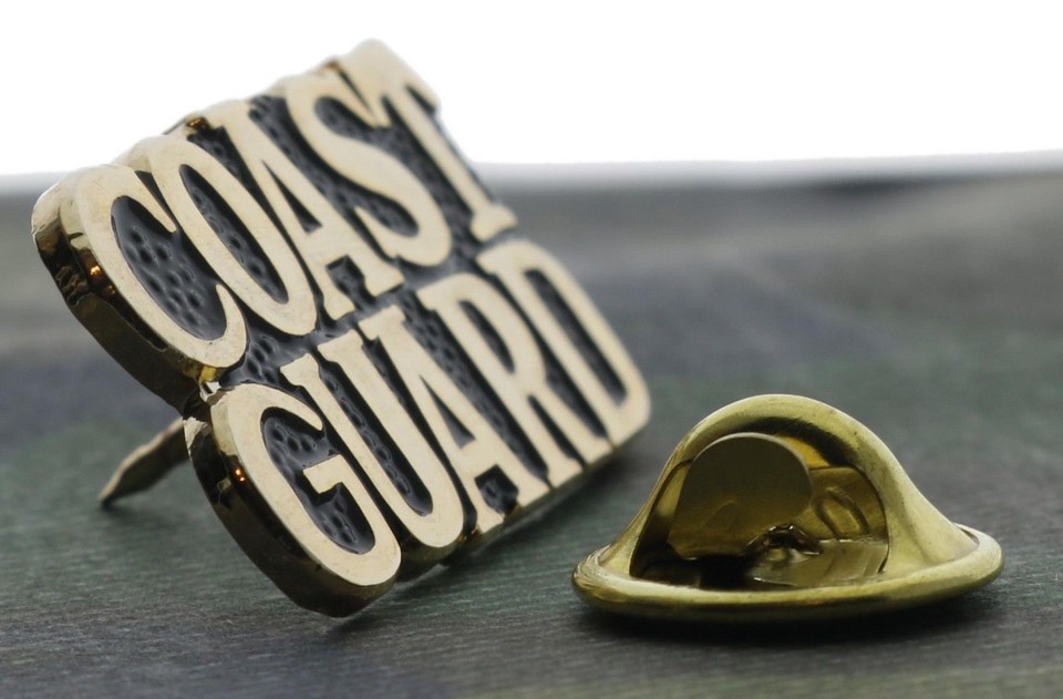 Coast Guard 1 inch Script Hat or Lapel Pin H14775 F6D13N | eBay