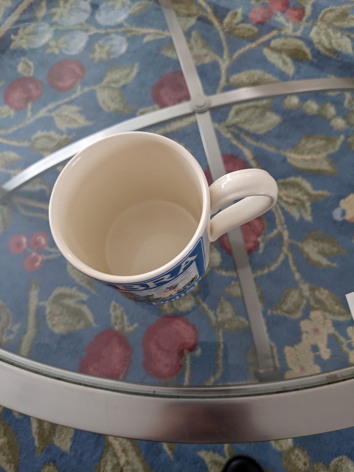 Heron Cross Pottery Mug Zebra Grate Polish Advertising Vintage 4" X 5. ...