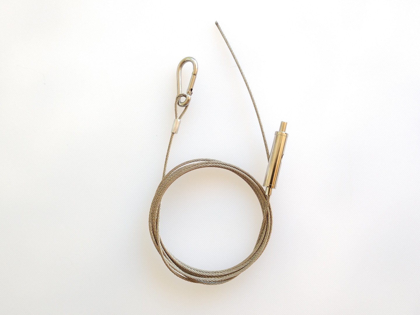 4pc Light safety 2mm stainless cable tether kit 80in w/adjustable ...