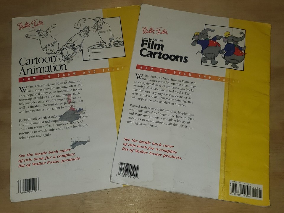 2 Art Books - How to Animate Film Cartoons/Cartoon Animation by Preston ...