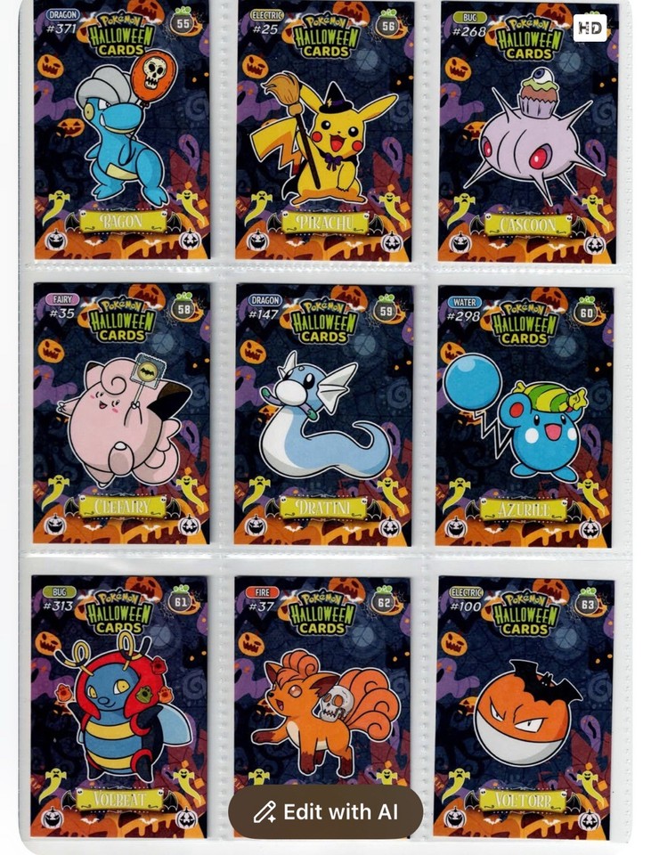 2025 BOX POKEMON COLLECTOONS HALLOWEEN Cards 150/150 With 1 Special ...