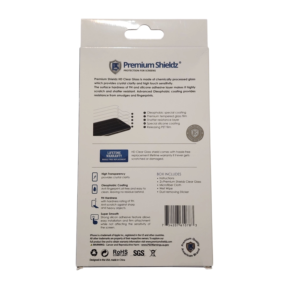 2-Pack Premium Shieldz HD Clear Glass Protector for iPhone 13 Pro Max ...