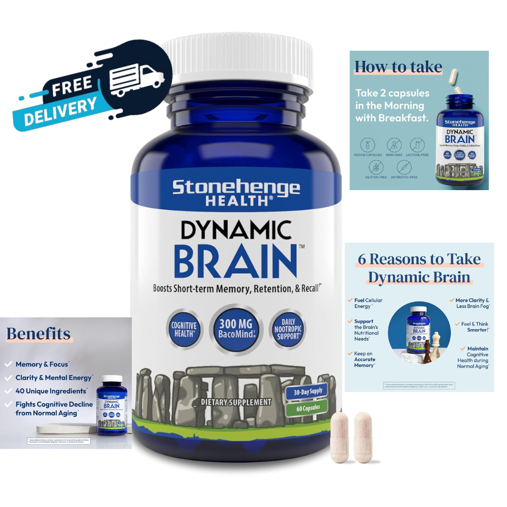 Dynamic Brain Supplement Focus, Memory & Clarity Support,60 Capsules ...