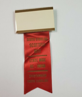 Vintage South Carolina Reunion Freemasonry Scottish Rite Pin Ribbon ...