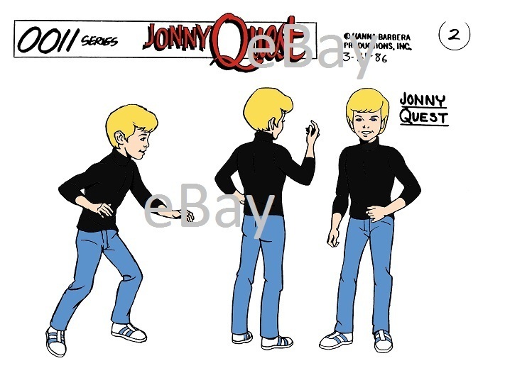 JONNY QUEST MODEL SHEET PRINT Hanna Barbera - JONNY QUEST a | eBay