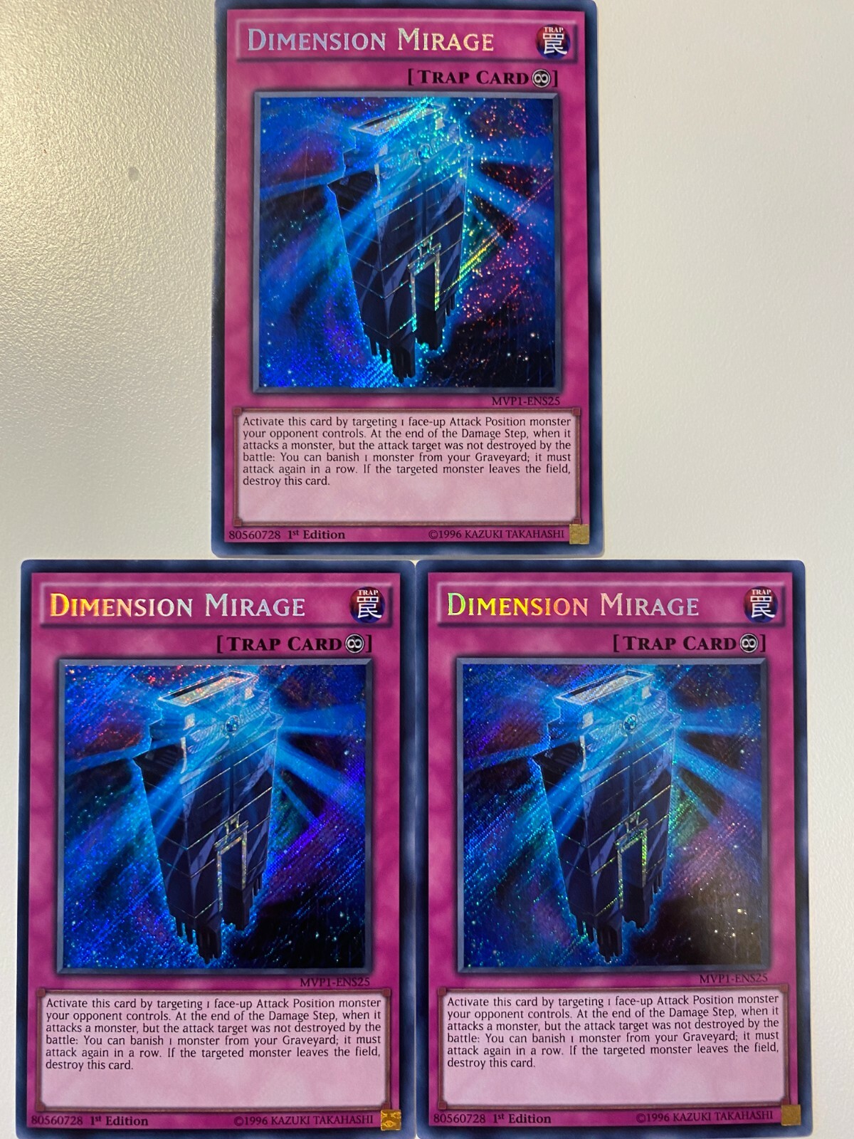 Yugioh Dimension Mirage MVP1-ENS25 Secret Rare NM x3 Play Set | eBay
