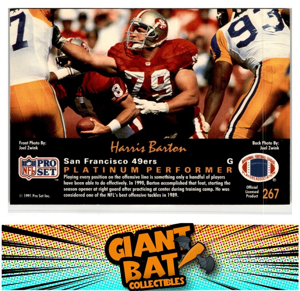 1991 Pro Set Platinum #267 Harris Barton | eBay