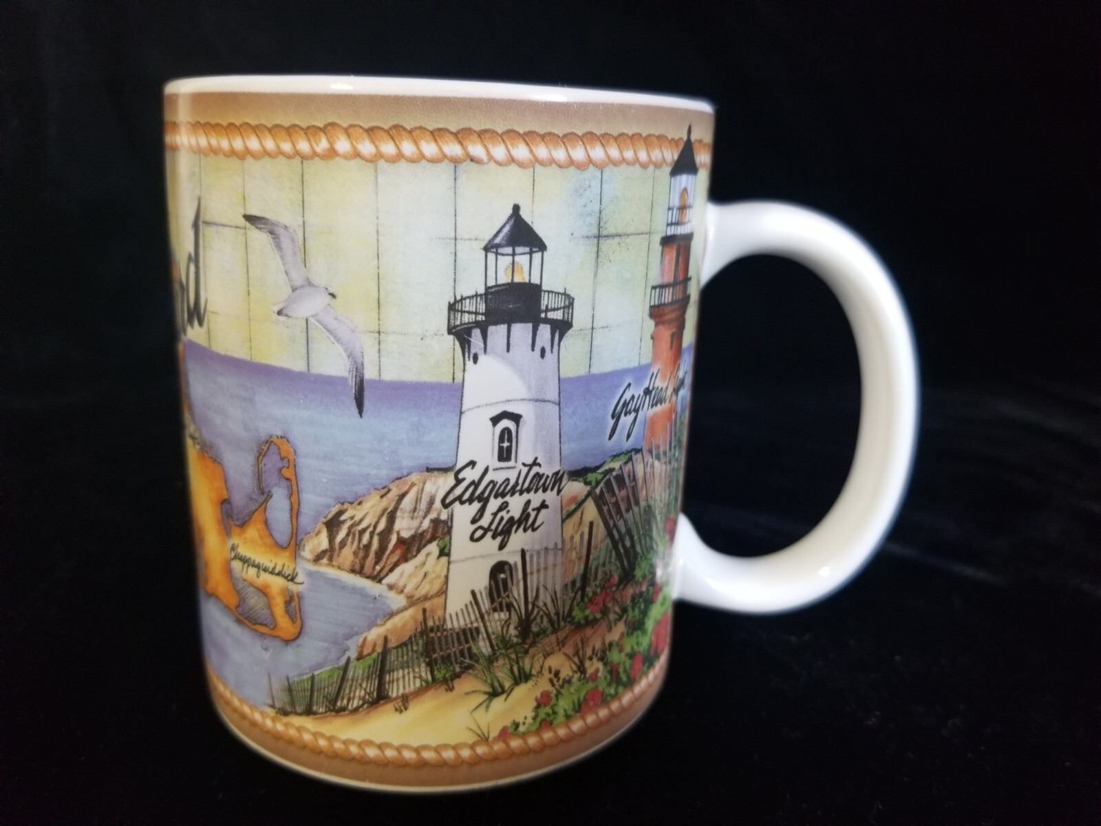 Vintage Edgartown Lighthouses Of Martha's Vineyard Scenic Souvenir ...