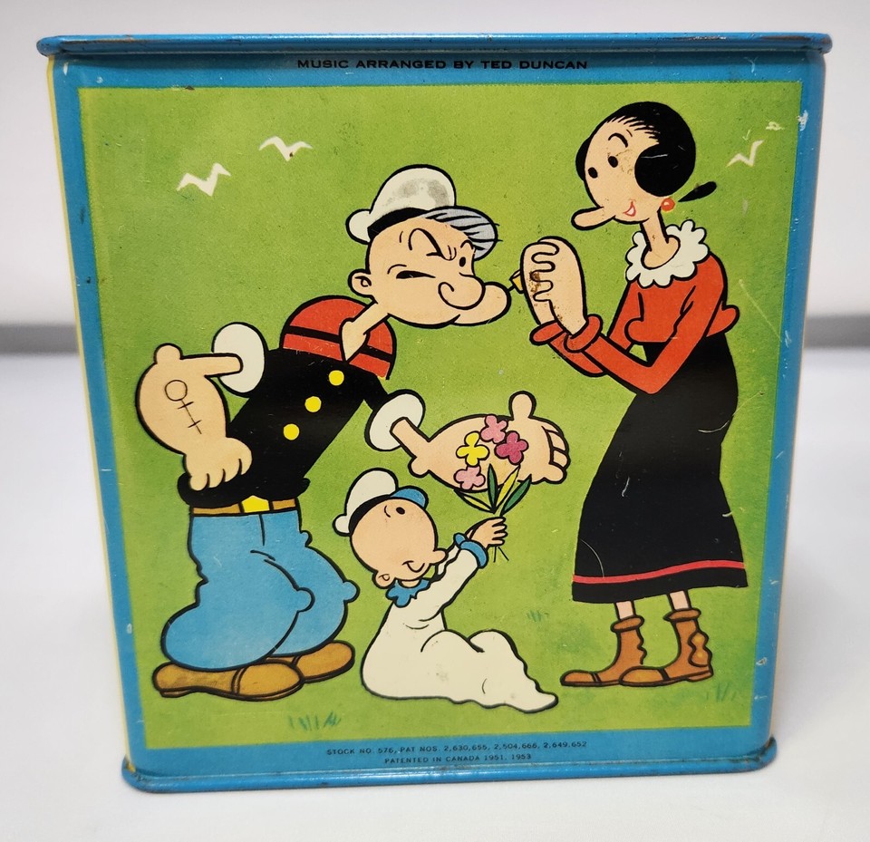 1950’s Mattel Popeye Music Box with Spinach Can | eBay