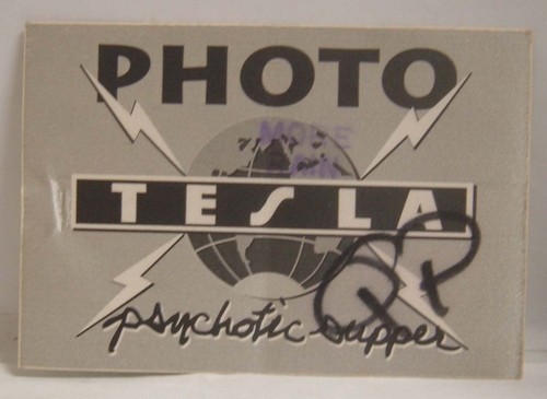 TESLA - VINTAGE ORIGINAL CONCERT TOUR CLOTH BACKSTAGE PASS ***LAST ONE ...