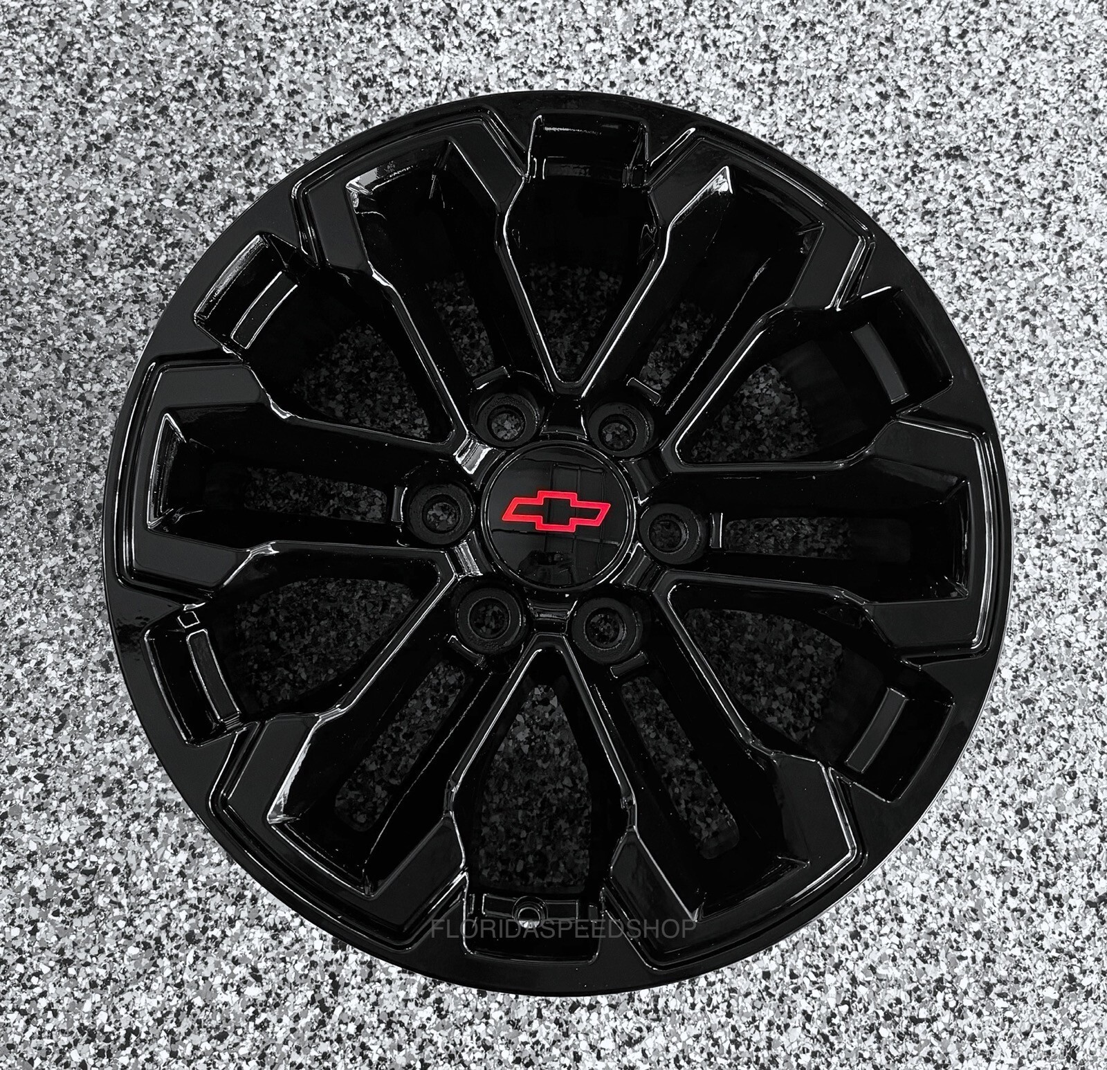 GLOSS BLACK ZR2 WHEELS SET 18x8.5" FITS: CHEVY SILVERADO 1500 1999-2026 ...
