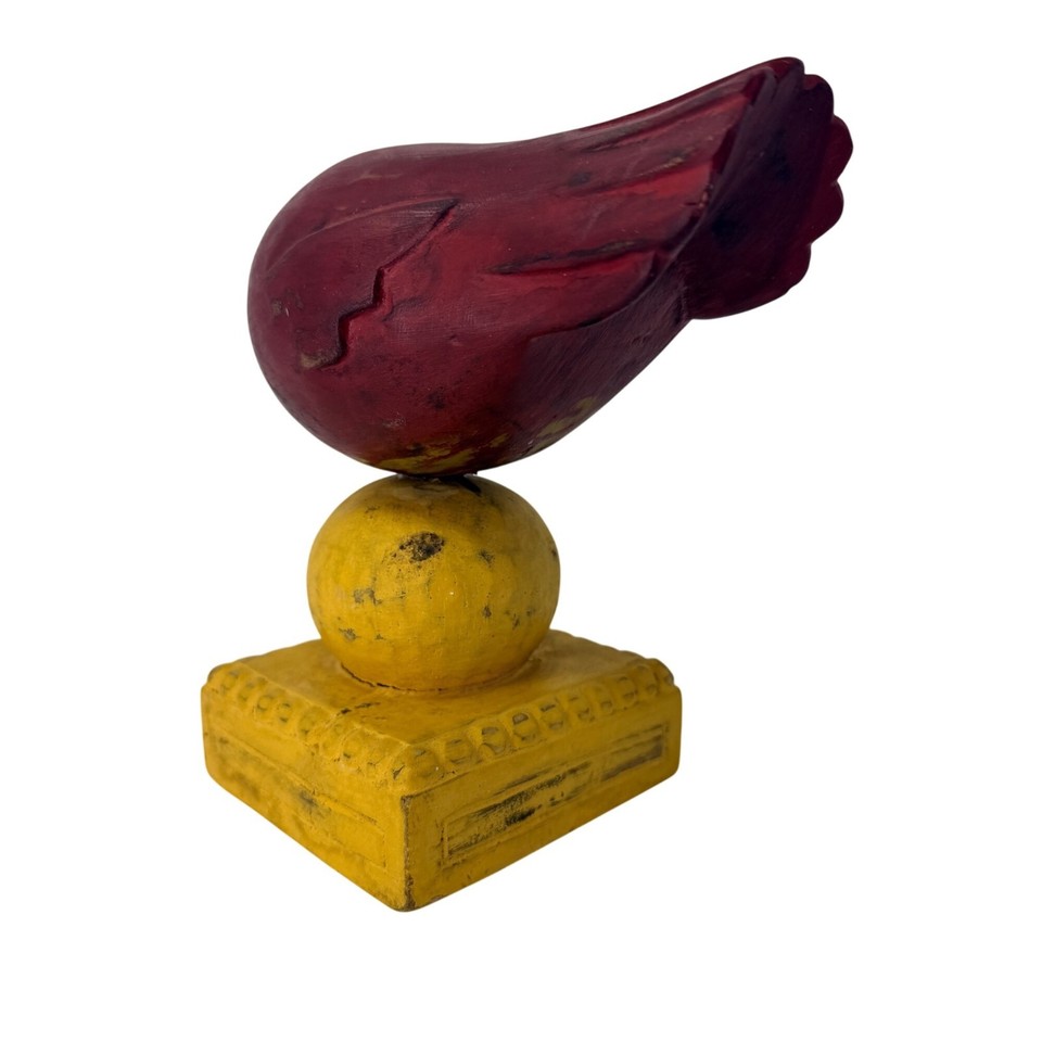 Vintage Shabby Folk Art Wooden Bird Sculpture Primitive Chippy Decor | eBay