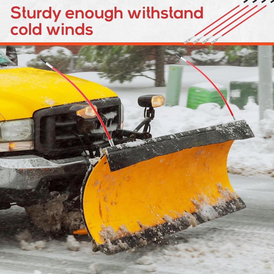 Lasnten 2 Pcs 36 Inch Reflective Snow Plow Blade Markers Guide Kit ...