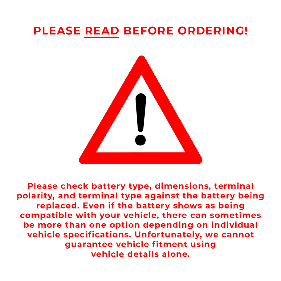 AGM Car Battery 019AGM Powerline 019 850A 95Ah 4Yr WTY 354x175x190 ...