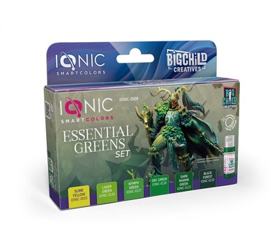 Ionic Smart Colors Essential Greens Acrylic Paint Set (6 Colors) 20ml ...