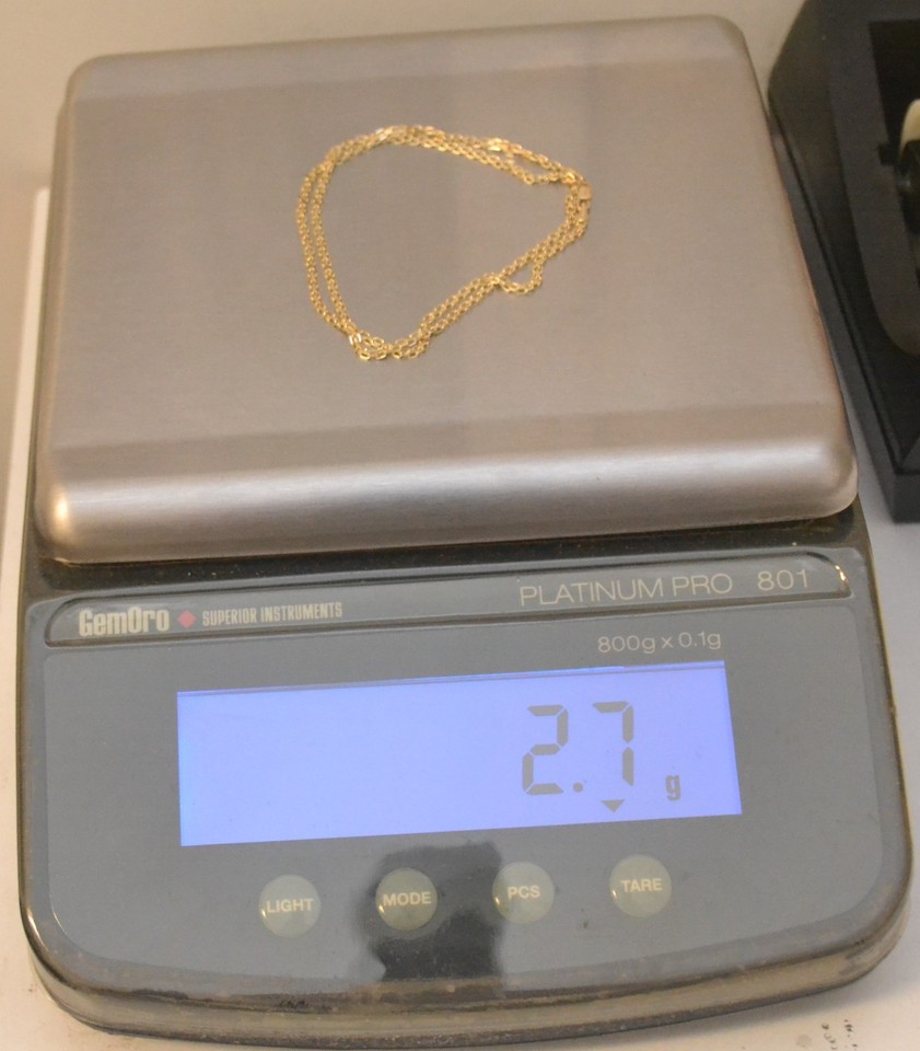 18K Yellow Gold Necklace Preowned Bismark Link Chain 18 Inch 2.7g C1 | eBay
