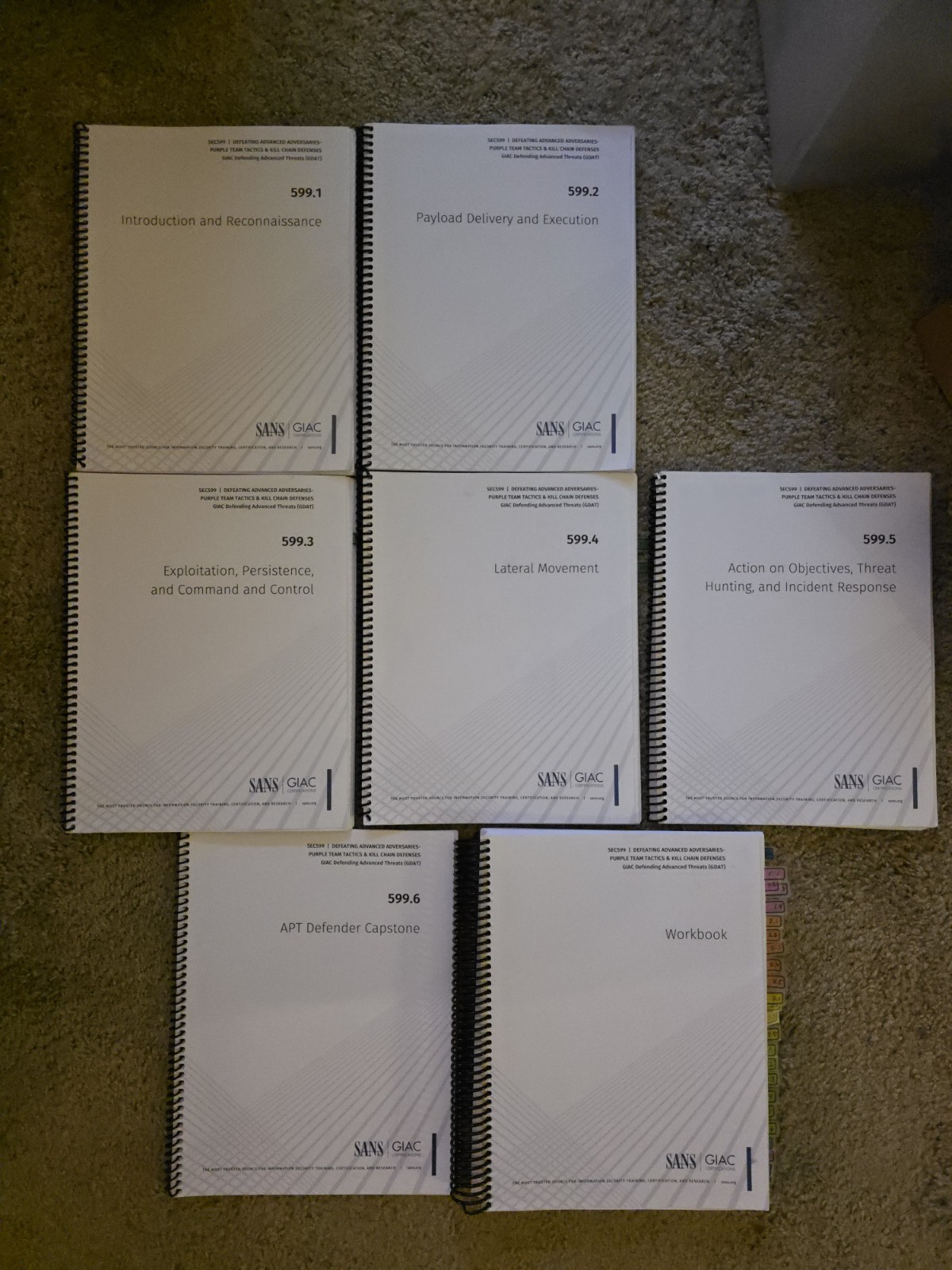 SANS GIAC GDAT SEC599 Defeating Advanced Adversaries Workbooks | eBay