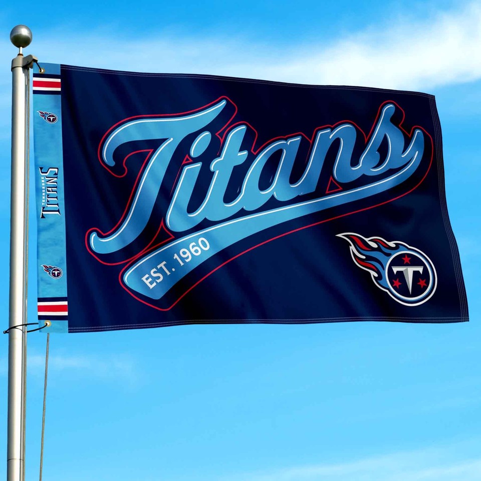 Tennessee Titans Script Logo Premium 3x5 Foot Premium Flag | eBay