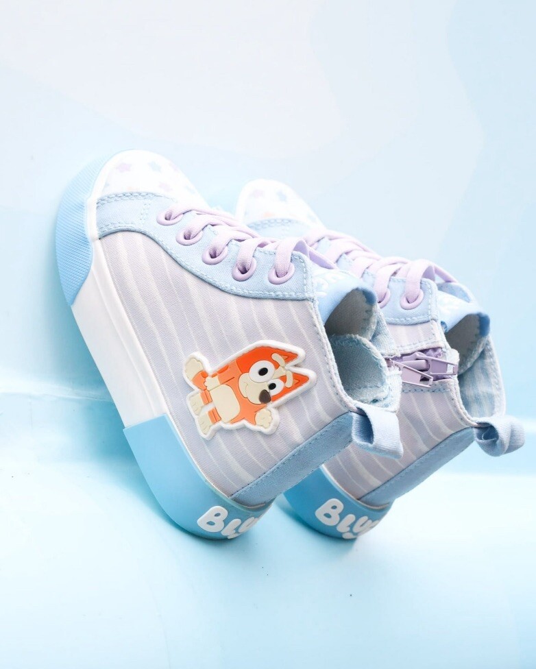 Bluey Bingo Ground Up Shoes Pastel Colors Bootie Tennis Shoes w/ Zip ...