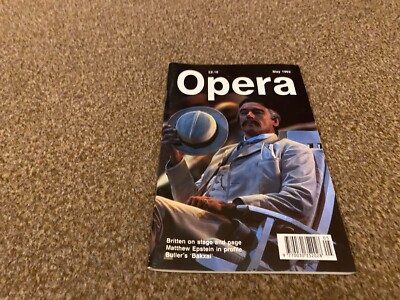 OPERA MAGAZINE 1992 MAY PHILIP LANGRIDGE GUSTAV VON ASCHENBACH MICHAEL ...