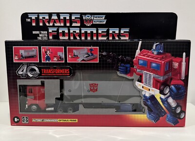 Transformers Optimus Prime 40th Anniversary G1 Retro Reissue Action ...