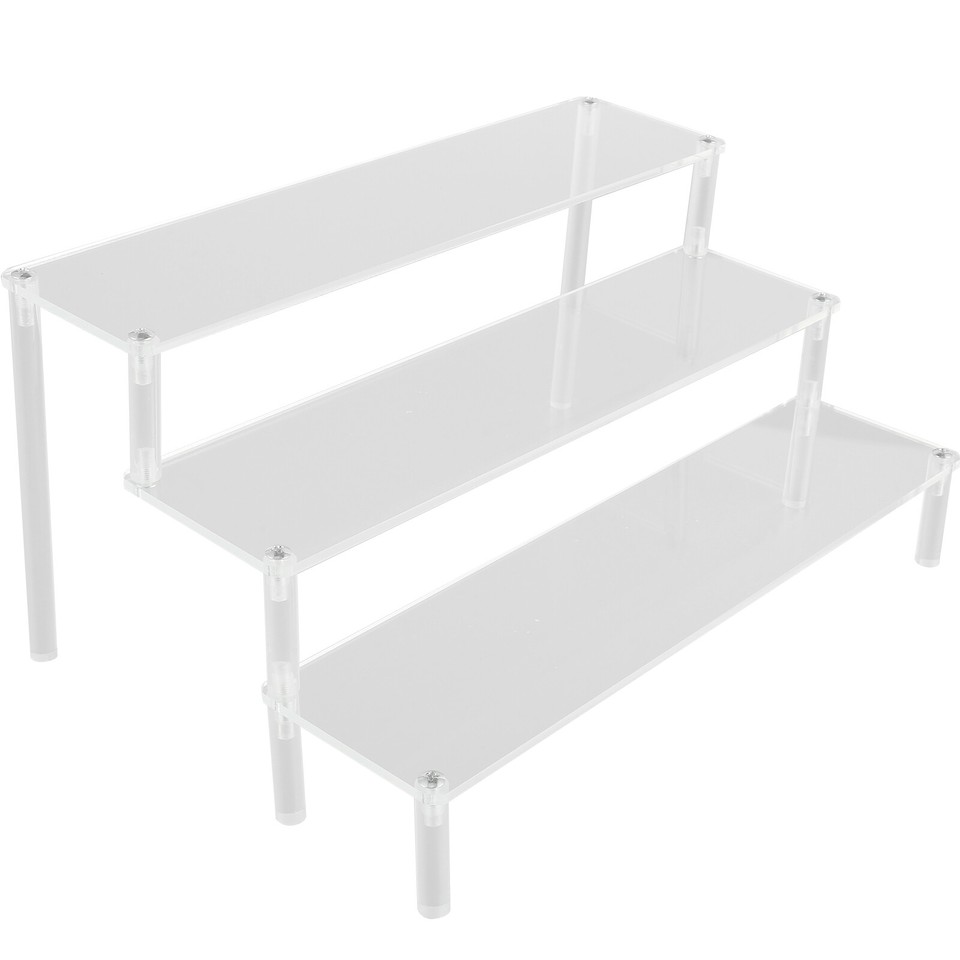 Acrylic Risers Display Stand 3 Tier Acrylic Tiered Shelf Clear Tiered ...