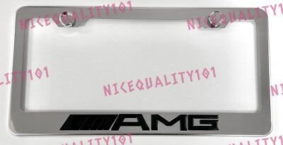 3D AMG Mercedes Stainless Steel Stainless Steel Finished License Plate ...