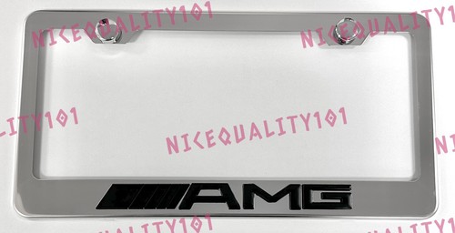 3D AMG Mercedes Stainless Steel Stainless Steel Finished License Plate ...