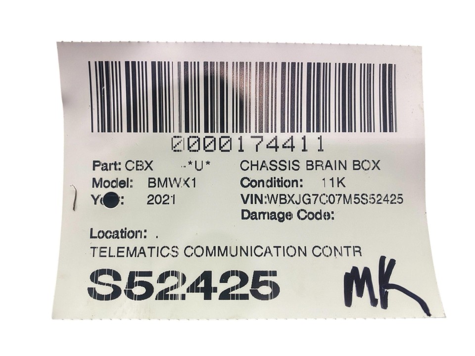 2018-2022 BMW X1 F48 LCI OEM TELEMATICS COMMUNICATION CONTROL MODULE | eBay