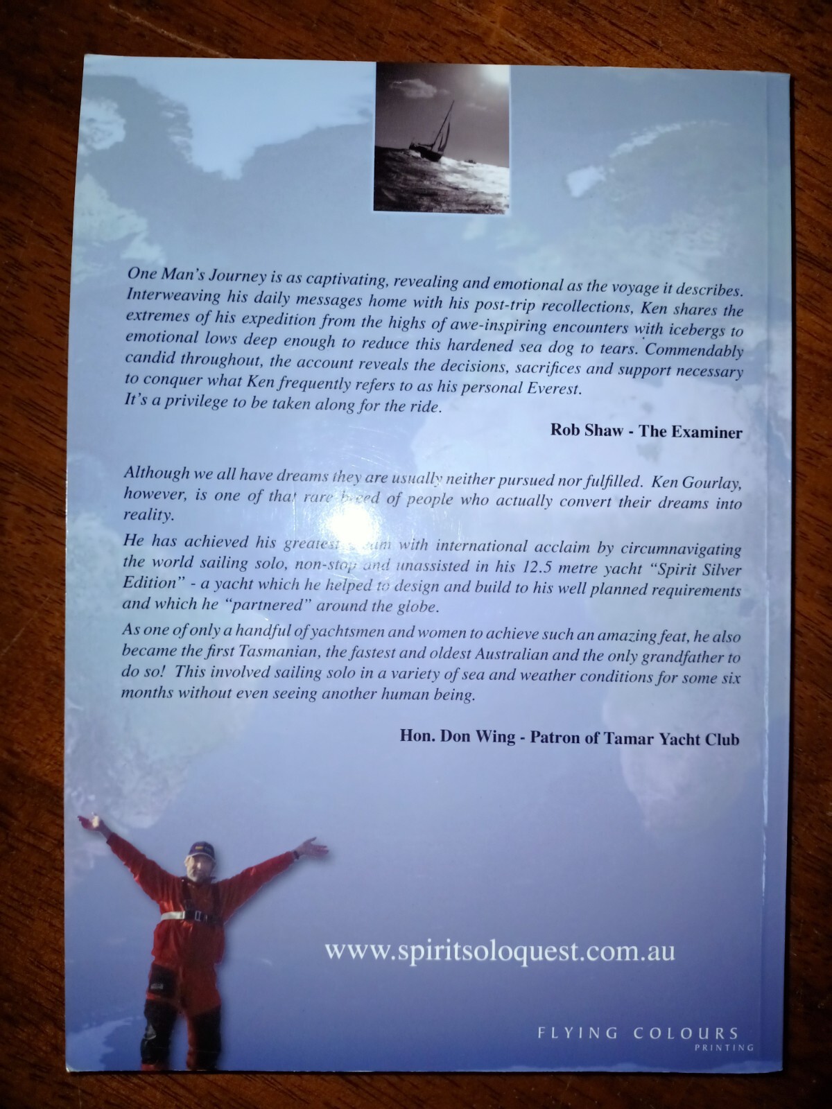 ONE MAN'S JOURNEY sailing around the world in 180 days - Tasmanian Ken ...