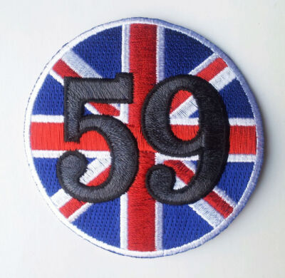 59 CLUB CAFE RACE UK FLAG EMROIDERED IRON ON Cafe Racer PATCH | eBay