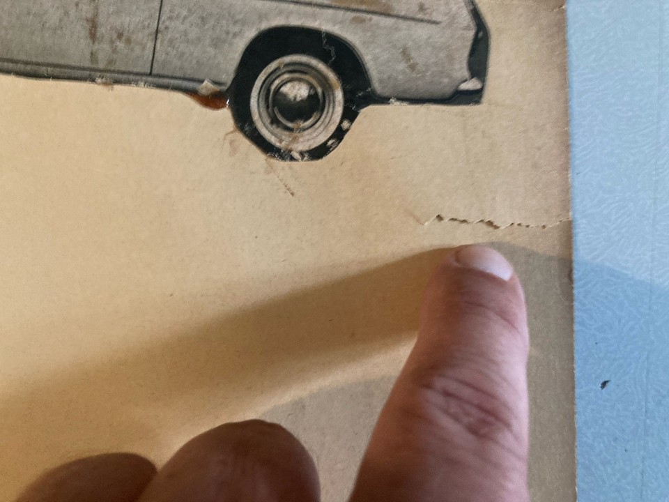 Very Nice Art Collage Drawing 1950 Cop Car Police 20th Antique Painting ...