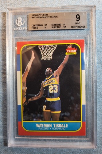 1986-87 Fleer Basketball #113 Wayman Tisdale INDIANA PACERS BECKETT ...
