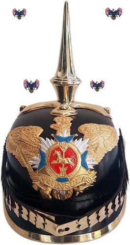 WW1 Pickelhaube Helmet German Leather Prussian Fantasy German Officer ...