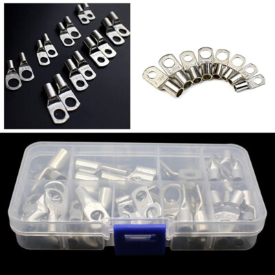 60xDurable Electrical Wire Copper Lug Battery Cable Ring Connector ...