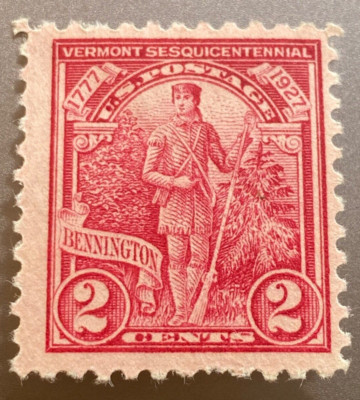 US Scott #643 Vermont Sesquicentennial 150th Anniversary 2c Stamp 1927 ...