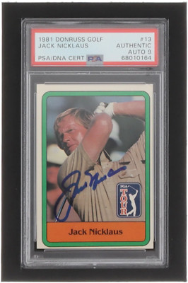 Jack Nicklaus Signed 1981 Donruss #13 RC - Autograph Graded (PSA) 9 ...
