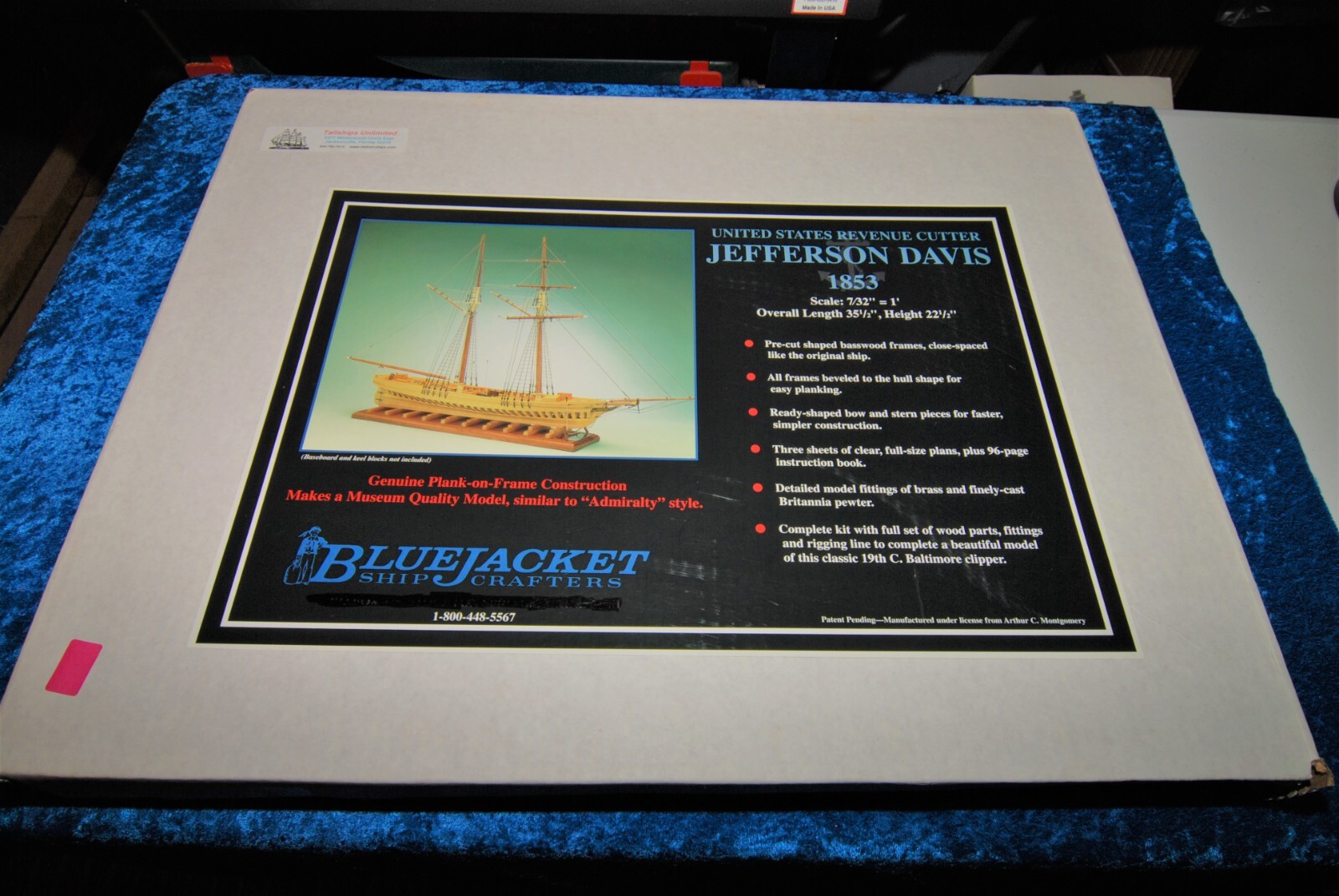 Bluejacket Jefferson Davis Baltimore Clipper Ship Kit 1051 | eBay
