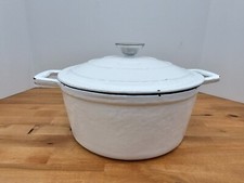 Bel Fer White Enameled Cast Iron 3 QT Dutch Oven Heavy-duty Limited ...