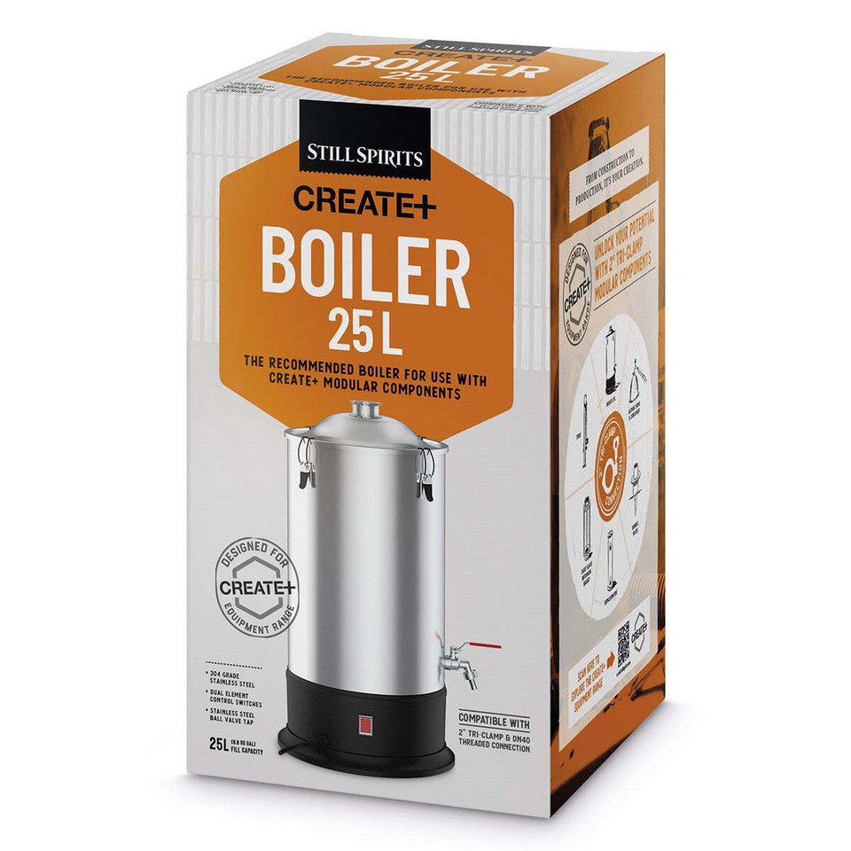 Still Spirits Create+ Boiler 25L Dual Heating Element 2" Triclover T500 ...