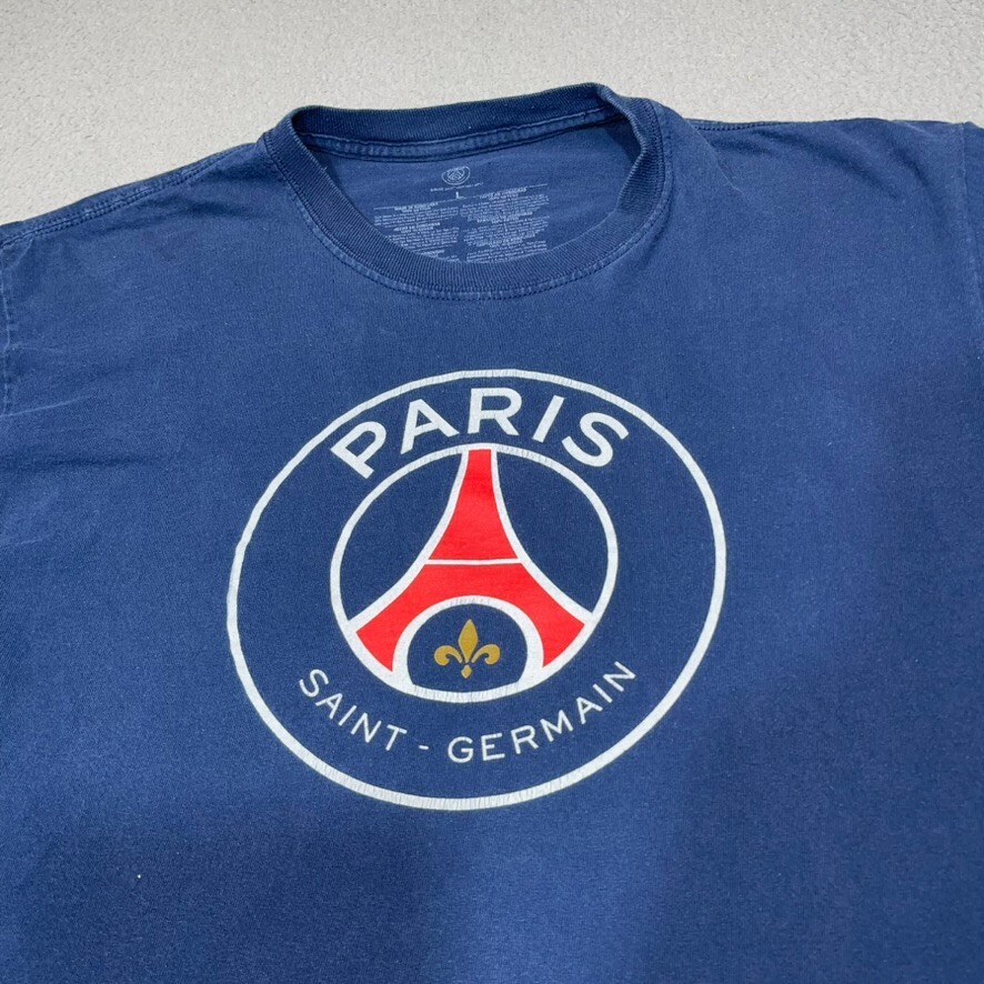 Paris Saint Germain Jersey Mens Large Blue Long PSG Sweatshirt Sweater ...