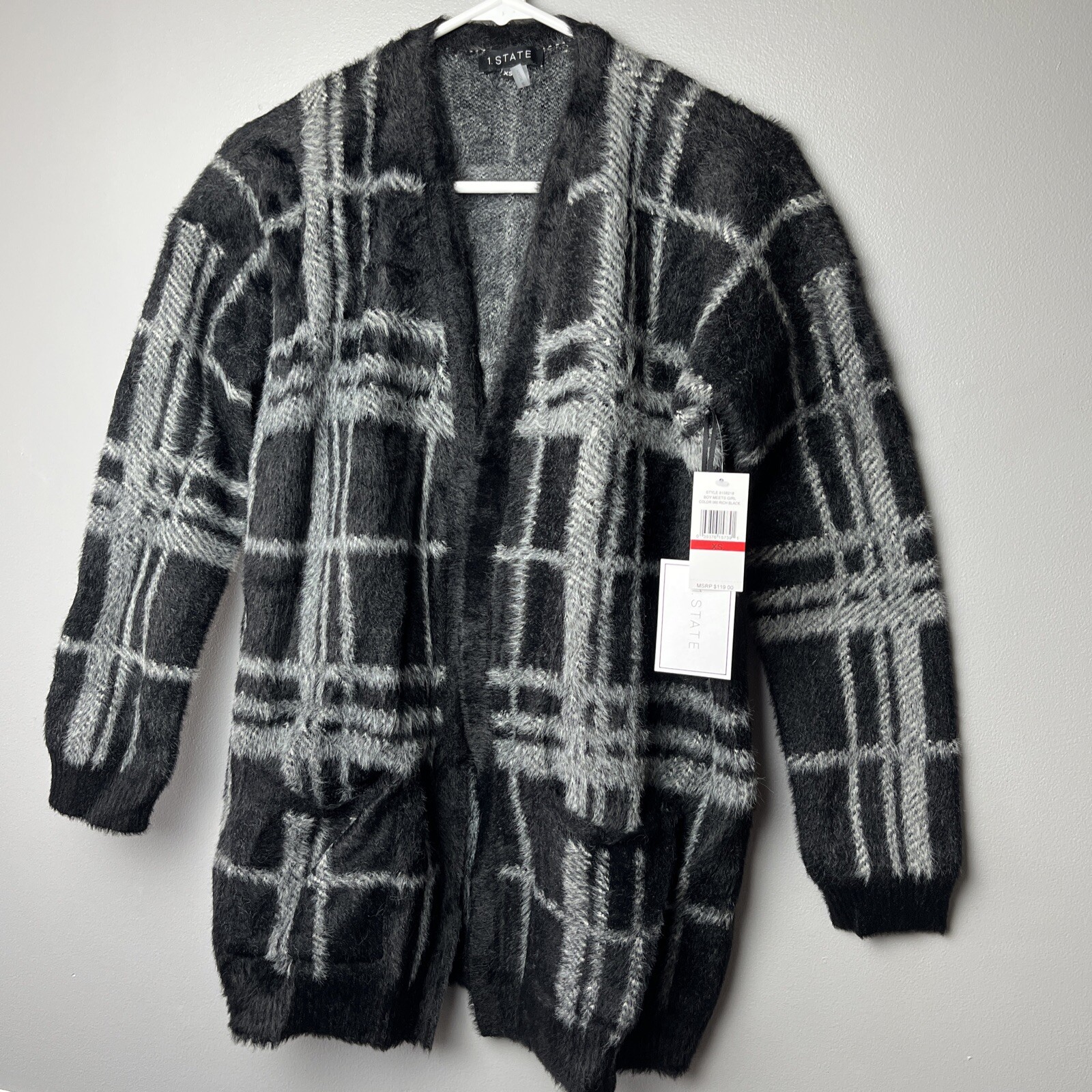 1.STATE Cozy Plaid Long Cardigan Size XS New With Tags MSRP $119 | eBay
