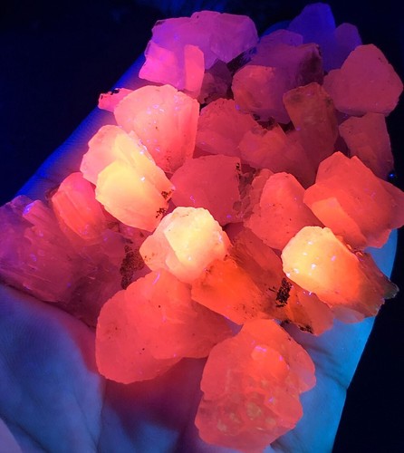 83g 18 Inner skeletal Elestial Candle QUARTZ Crystal&Fluorescent Pink ...