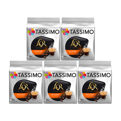 Tassimo T Discs L'OR Espresso Delizioso 5 x 16 Coffee Pods 80 Drinks | eBay